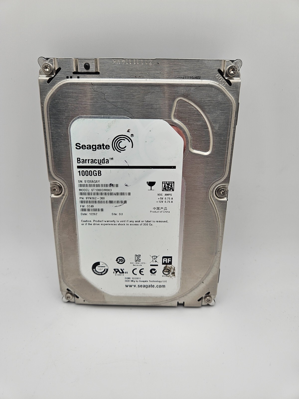 Seagate Barracuda - 1TB 3.5" SATA DRIVE 7200RPM ST1000DM003 (READ ...