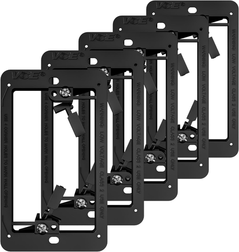 Low Voltage Mounting Bracket (1 Gang, 5 Pack) for Single Gang Wall ...