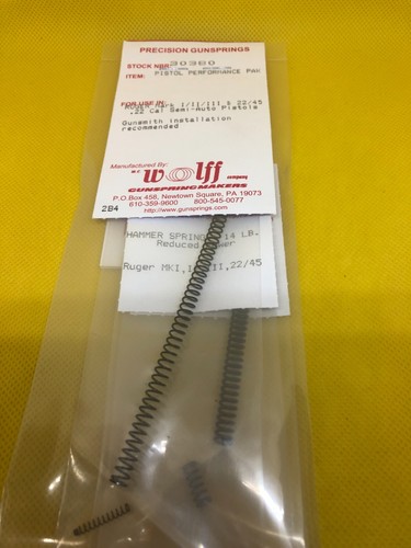 Ruger Mark MK I II III 22/45 Four Spring Pistol Performance Pak Kit | eBay
