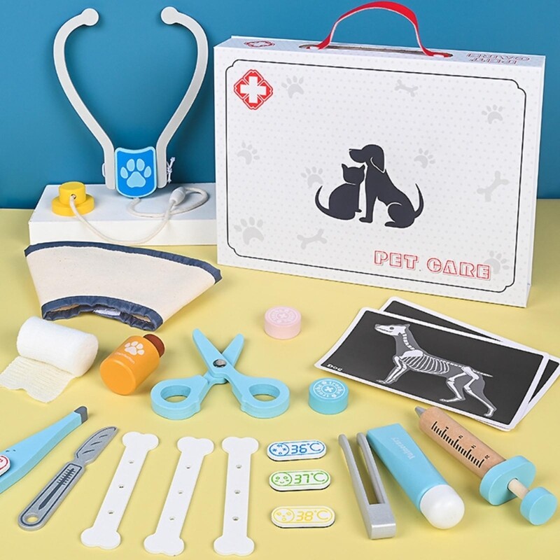 Pet Veterinarian Pretend Role Play Set for Boys and Girls Stethoscope ...