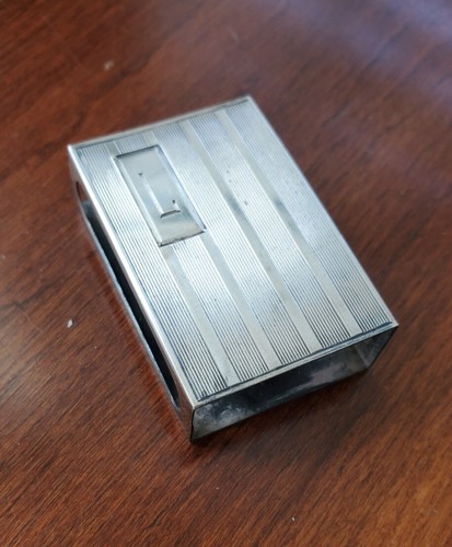 ANTIQUE STERLING SILVER MATCH BOX CASE HOLDER MONOGRAM L | eBay