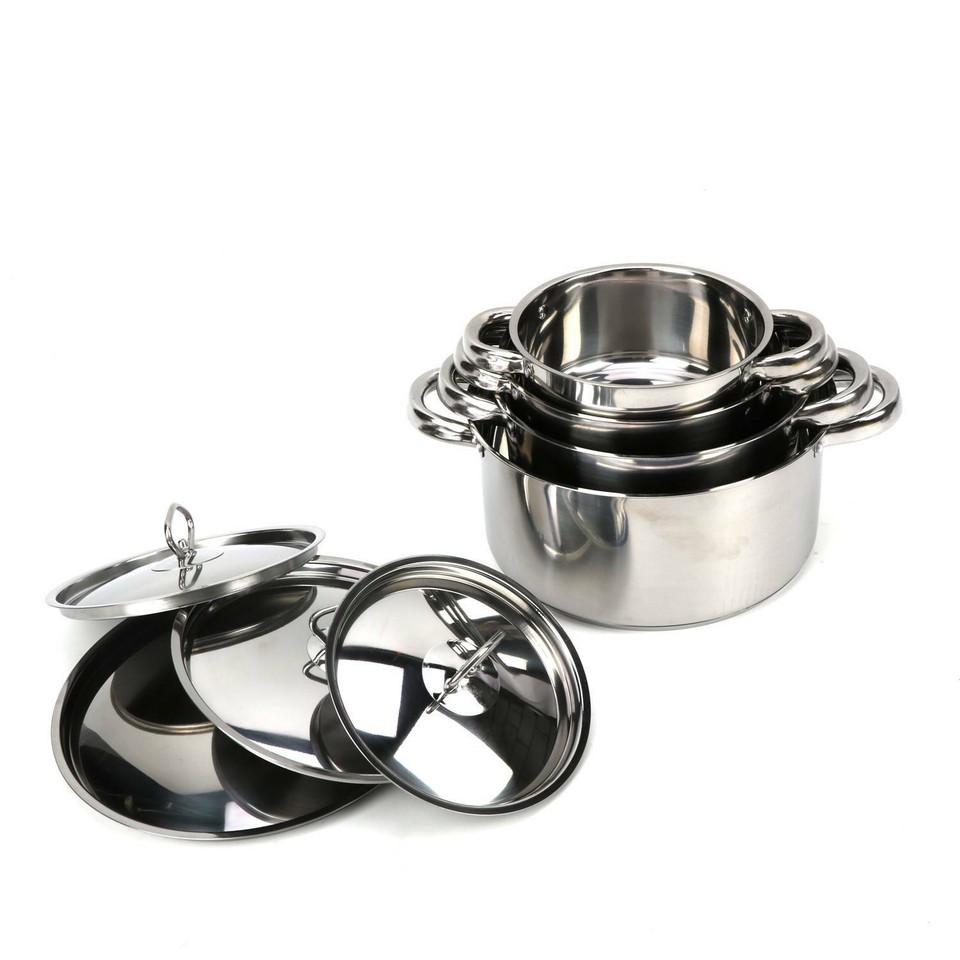 15-Piece Stainless Steel Cookware Set Professional-Grade Kitchen Tools ...