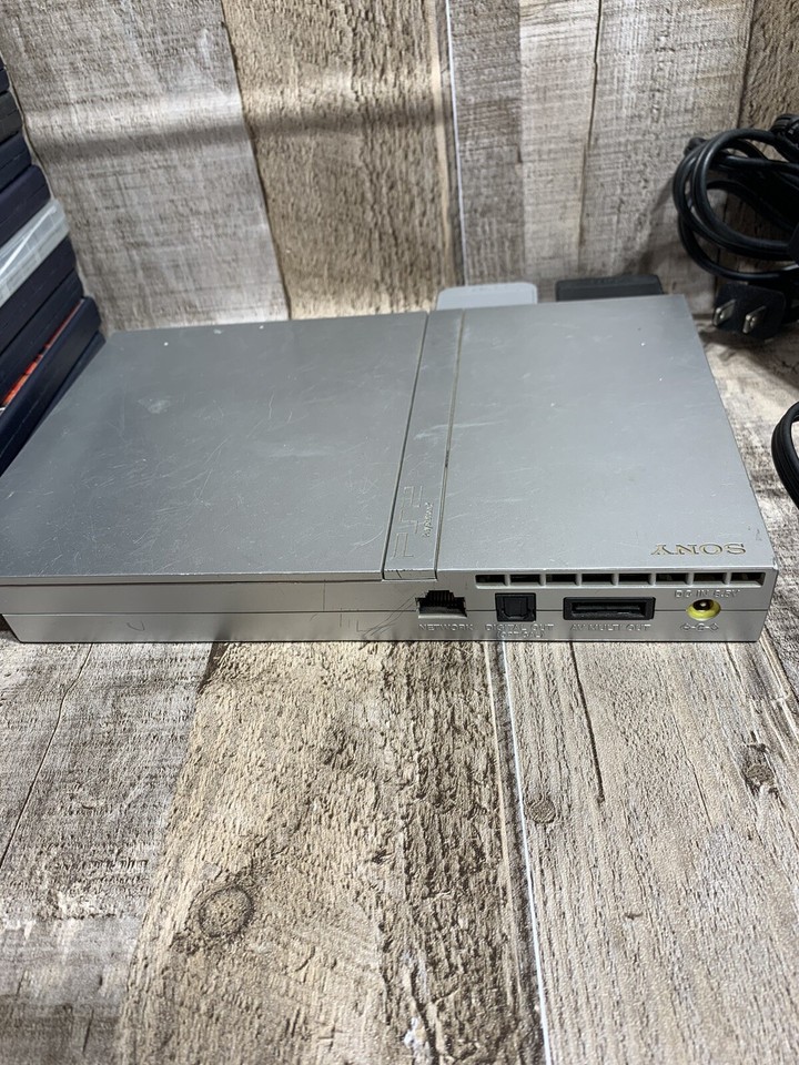 Sony PlayStation 2 PS2 Silver Slim Console 12 Games Lot Bundle ...