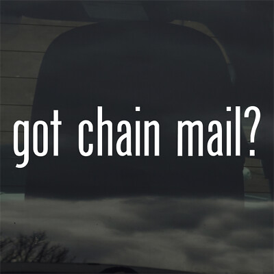 Got Chain Mail? Custom Vinyl Sticker / Decal Armor Cosplay Larping | eBay