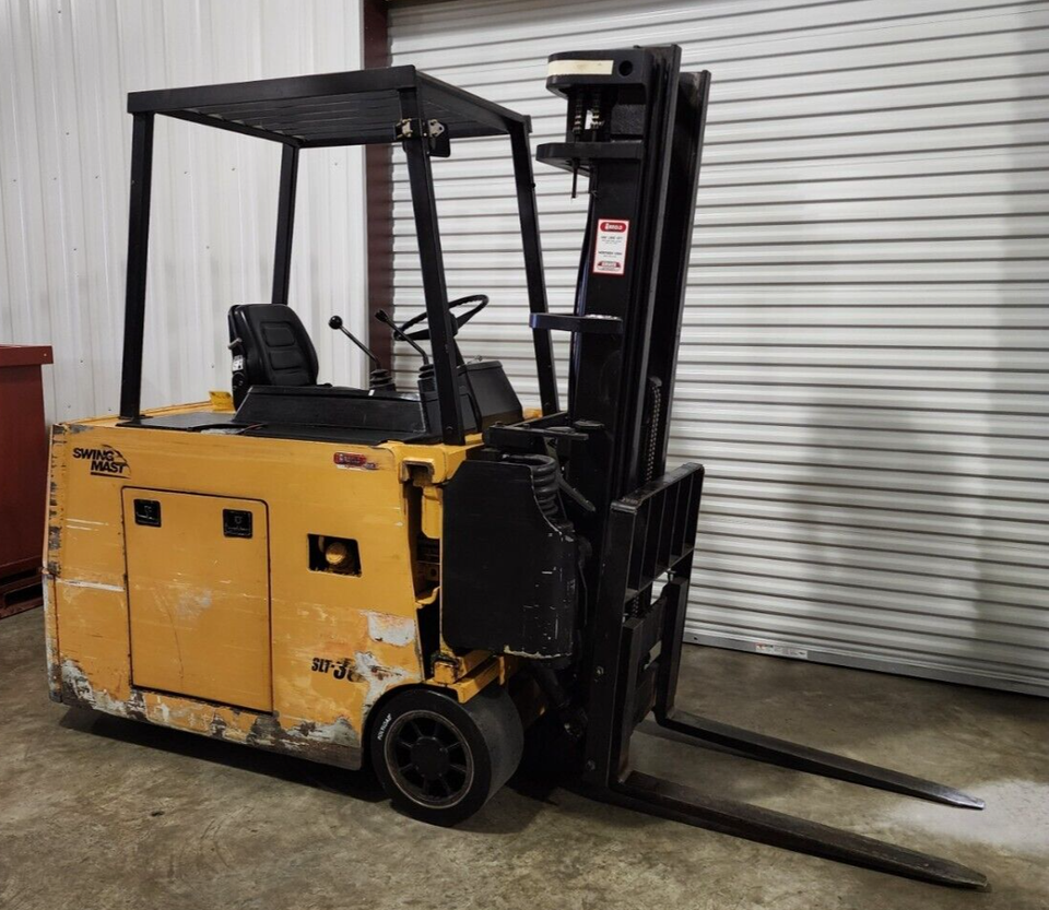 DREXEL SLT30 NARROW AISLE FORKLIFT 3000 LB CAP 36V NEW FRONT TIRES WITH ...