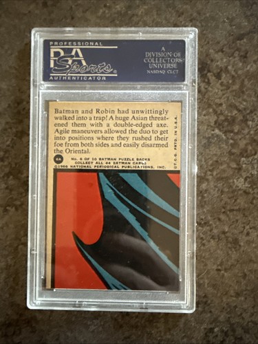 1966 A & BC Batman Series A (Red Bat) - Facing The Axe #6A - PSA 9mint ...