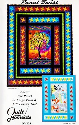 Panel Twist Quilt Pattern by Quilt Moments 2 sizes Twin Throw Quilting ...