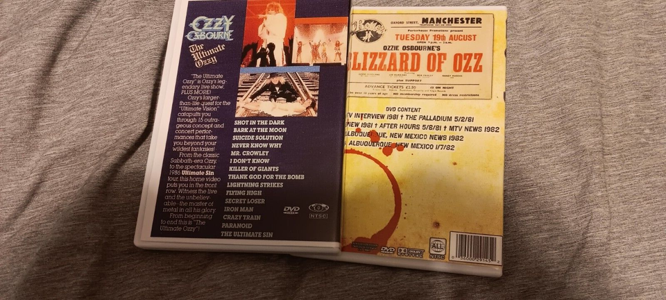 OZZY OSBOURNE - 2 DVD Lot - Ultimate Ozzy + Blizzard of Ozz RANDY ...