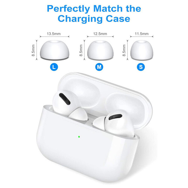 3 Pairs Replacement Silicone Ear Tips Buds for Airpods Pro Earpods(S/M ...