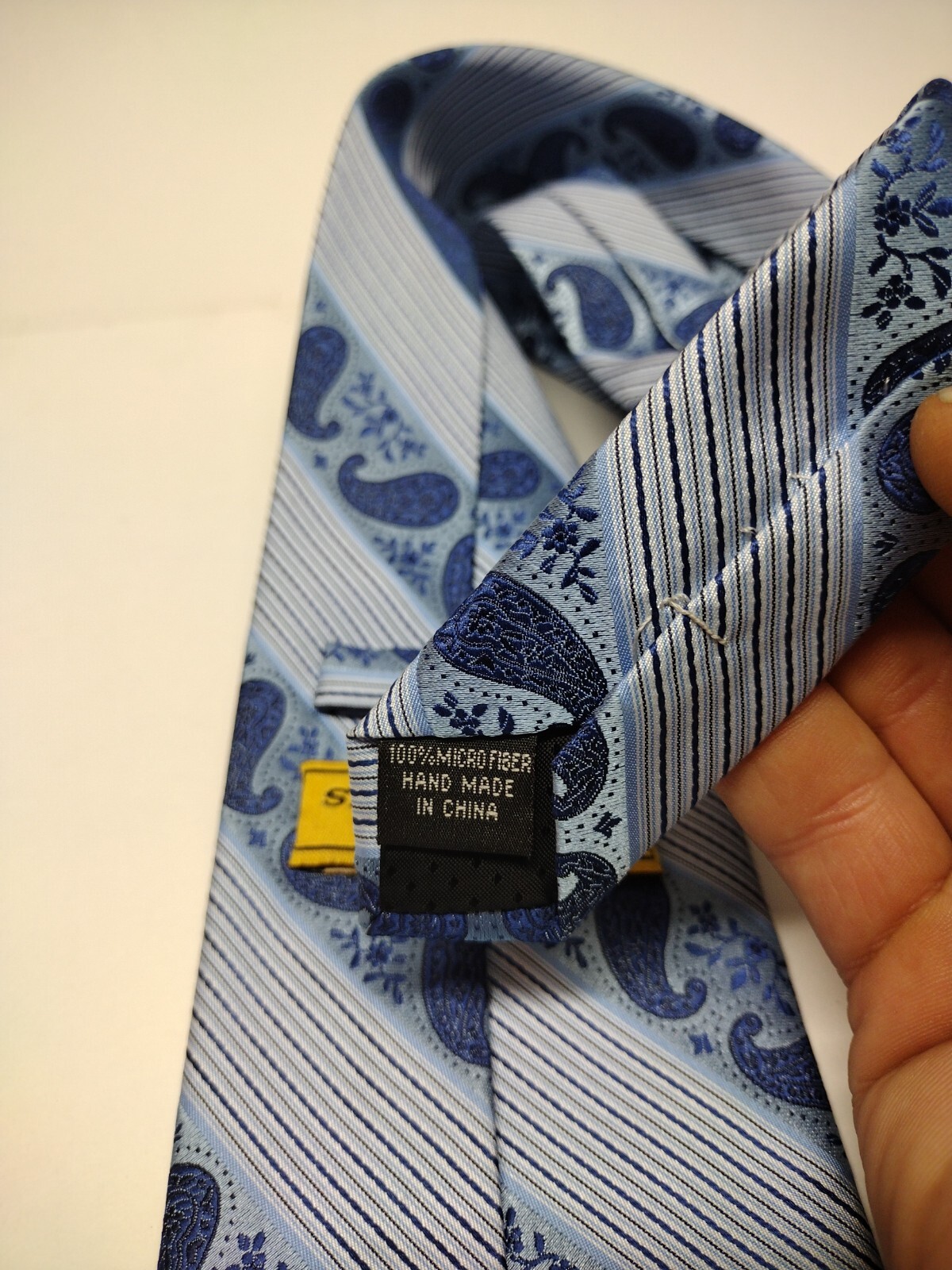 Stacy Adams Blue Paisley Striped Tie | eBay