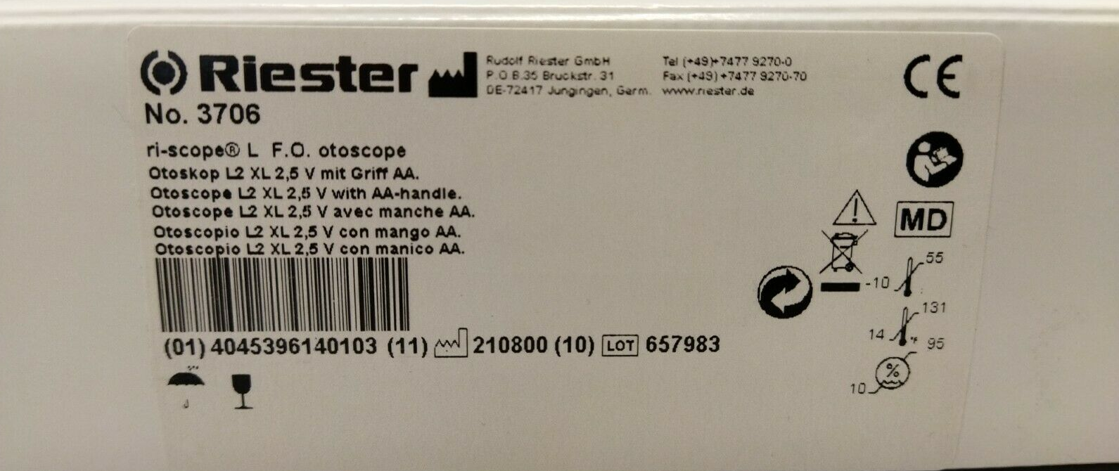 Riester ri-Scope L F.O Otoscope Otoskop mit Griff Riester No. 3706 Ri ...