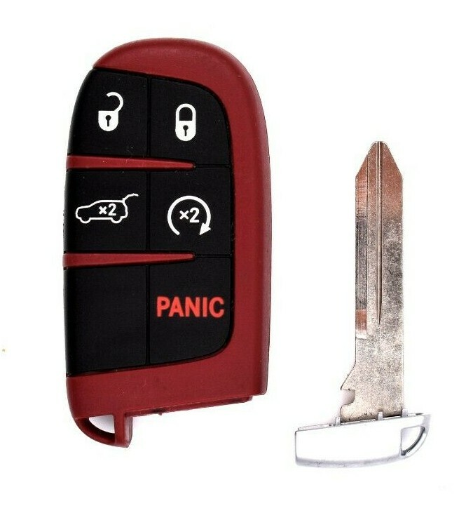 OEM Jeep Grand Cherokee Trackhawk Red Remote Smart key Fob M3N-40821302 ...