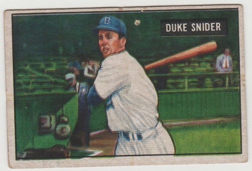 1951 BOWMAN DUKE SNIDER BASEBALL CARD (VINTAGE ORIGINAL)-SEE CONDITION ...