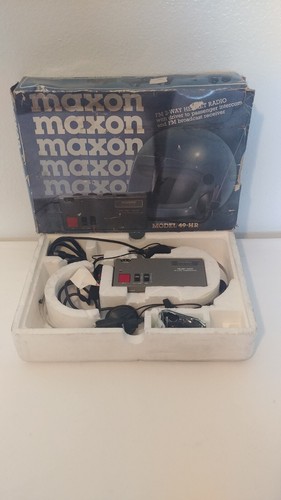 Vintage Maxon 49-HI FM 2-Way Helmet Radio Channel B Rider Passenger Com. Works!! | eBay