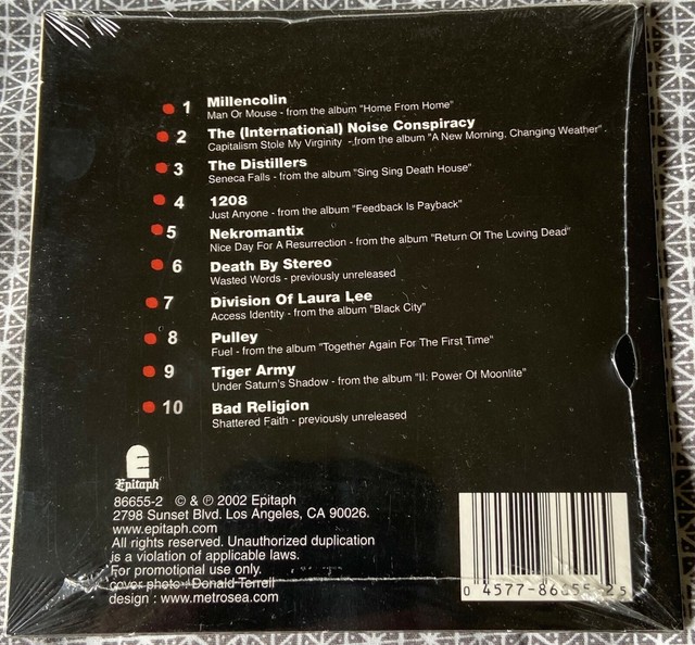 Various Artists Epitaph Exteme Sound Sampler Promotional CD for sale ...