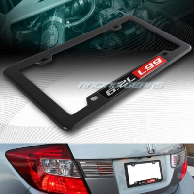 1 X BLK ABS PLASTIC LICENSE PLATE HOLDER FRONT OR REAR+6.2L L99 ...