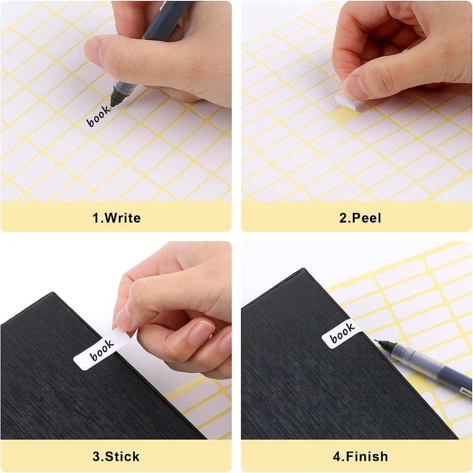 1680 Pcs Matte White Labels Blank Stickers Small Sticky Labels ...