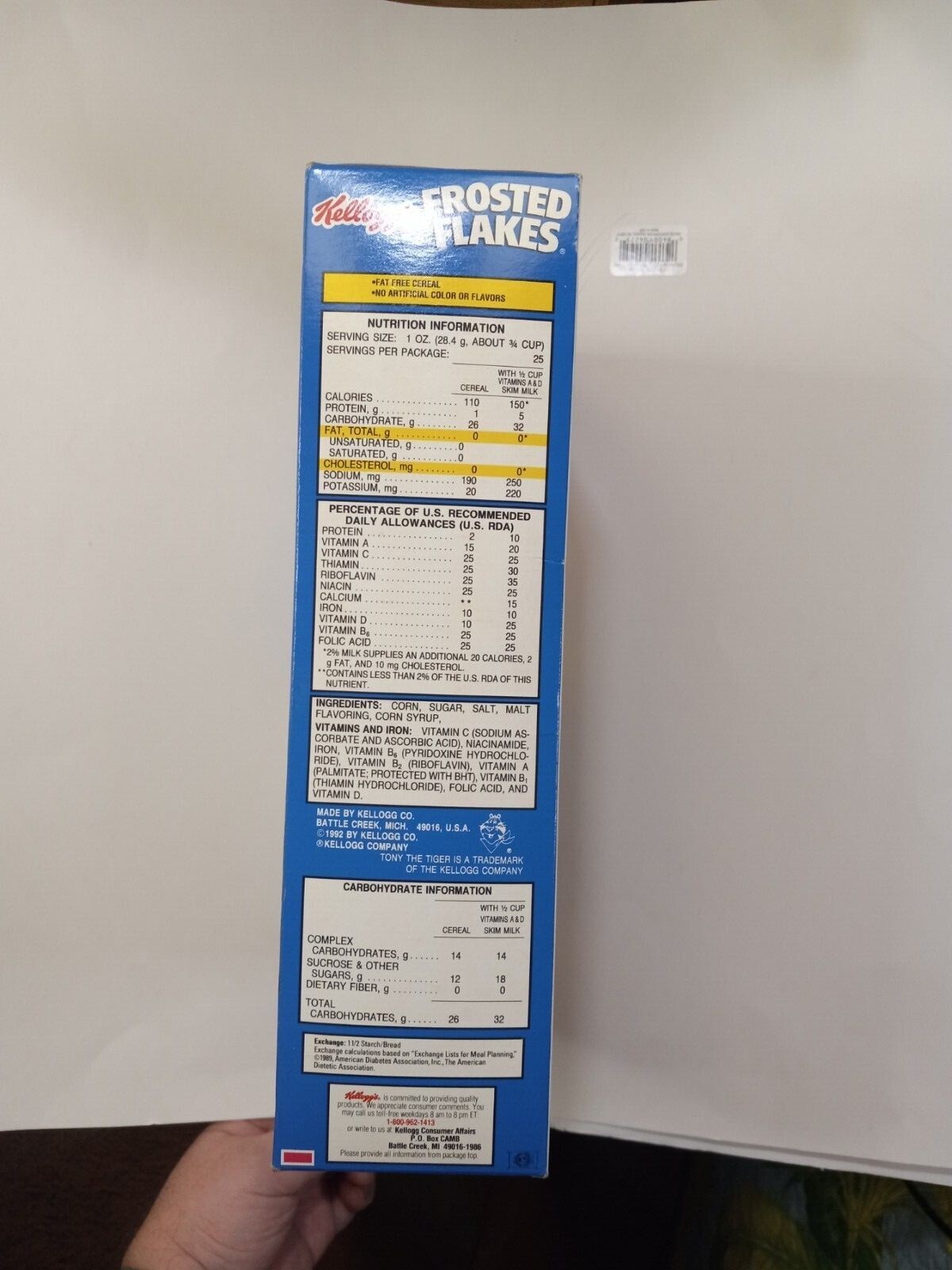 1993 Ken Griffey Jr Seattle SEALED! Kellogg's Frosted Flakes Cereal Box ...