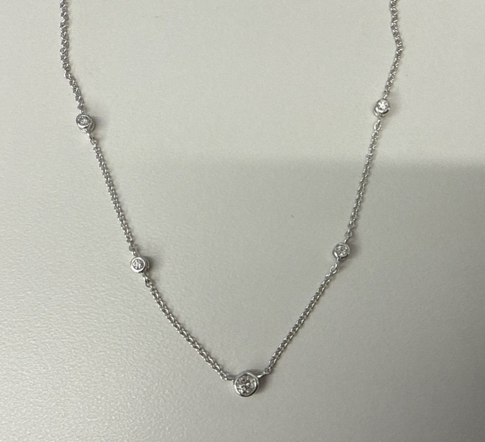 EFFY BH 14K White Gold Diamond By The Yard, Dia 0.50 CT’s Necklace ...