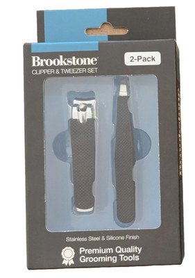 Brookstone Stainless Anodized Steel Silicone Cover Nail Clipper ...