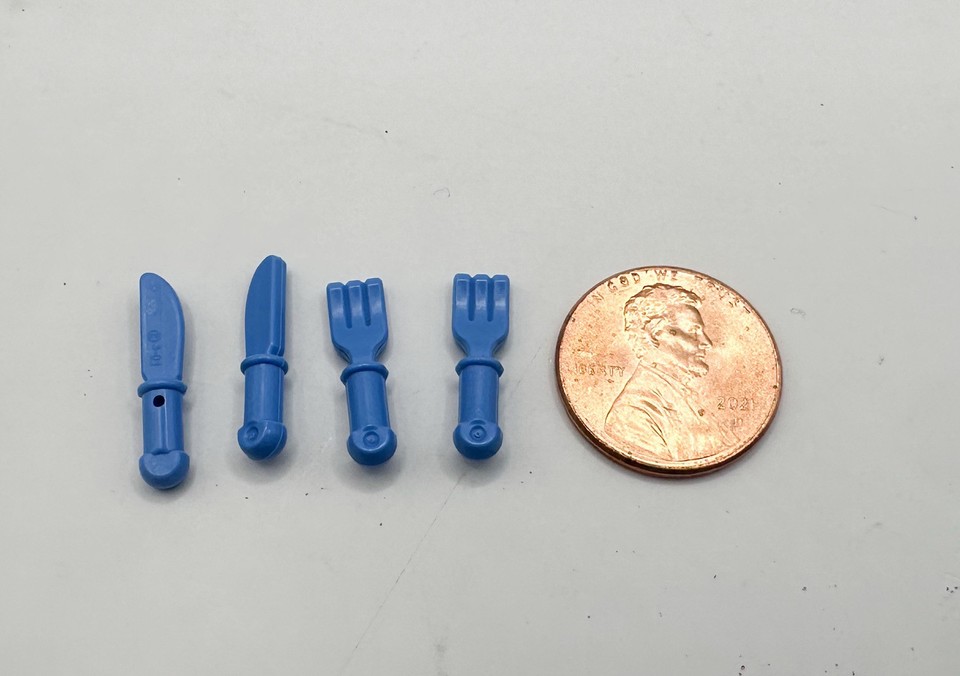 Lego Kitchen Utensils Knives Forks Light Blue - 4 Pieces | eBay