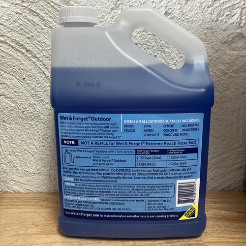 Wet & Forget 800128 Multi Surface Outdoor Cleaner Concentrate 1 Gallon ...