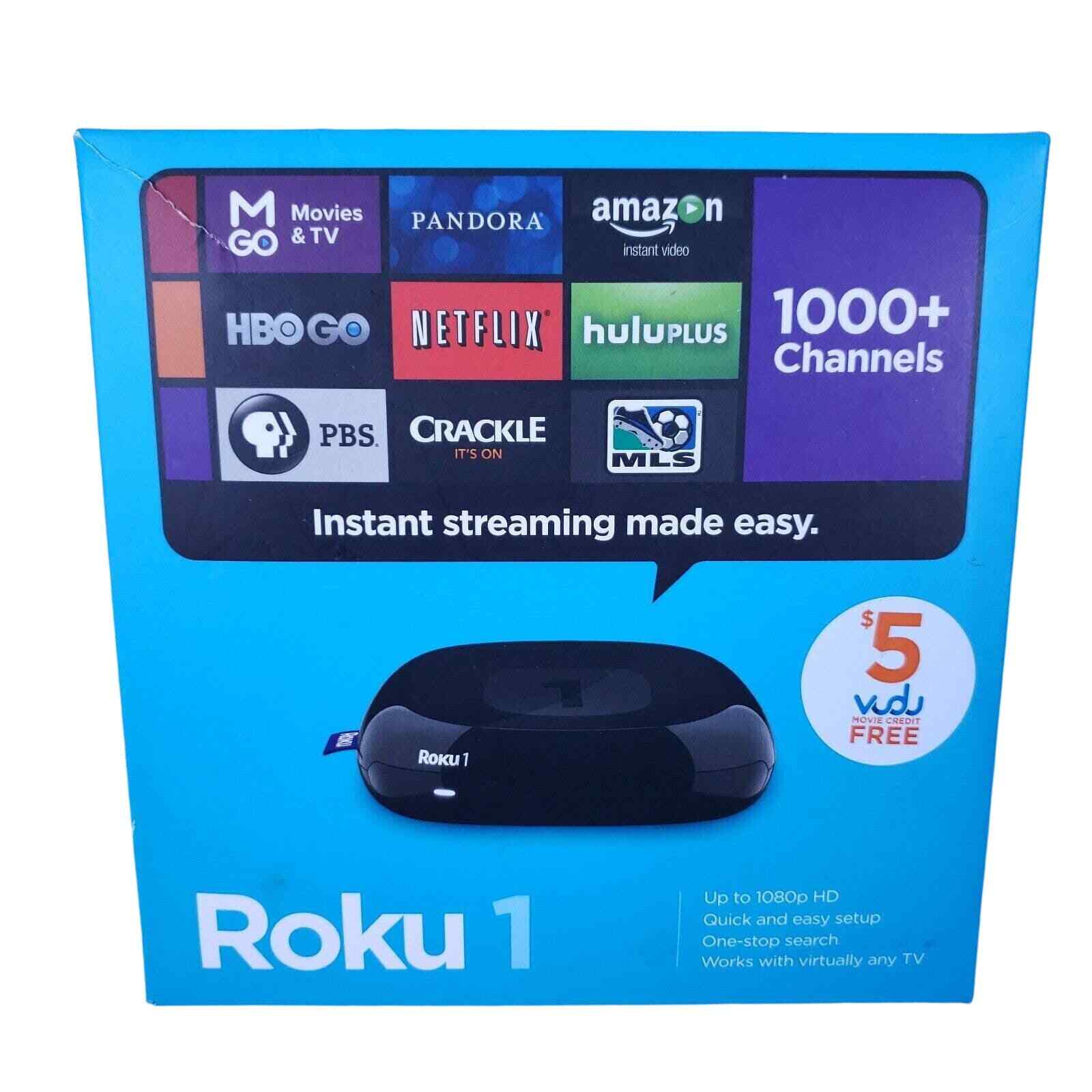 Roku 1 (3rd Generation) Media Streamer 2710RW VUDU Edition - Black for ...
