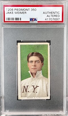 Jake Weimer / 1909 T206 Piedmont 350 #504 PSA Authentic Altered | eBay