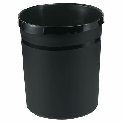 PAPIERKORB GRIP MÜLLEIMER PAPIEREIMER PAPIER MÜLL EIMER SCHWARZ 18L ...