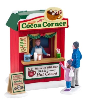 Lemax COCOA CORNER-Holiday Village -Winter Carnival -Train Set Add On ...