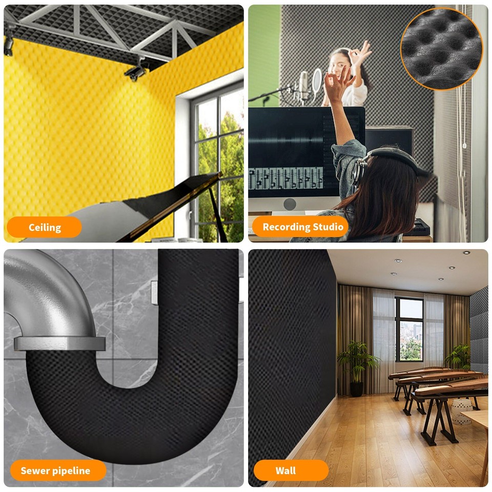 Studio Room Sound Proofing Heat Insulation Acoustic Foam Tiles Wall ...