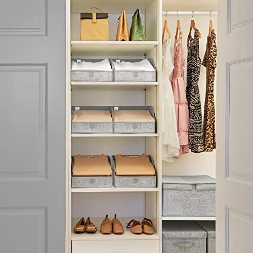 Trapezoid Storage Bin Closet Shelf Organizers Fabric Storage Bins with ...