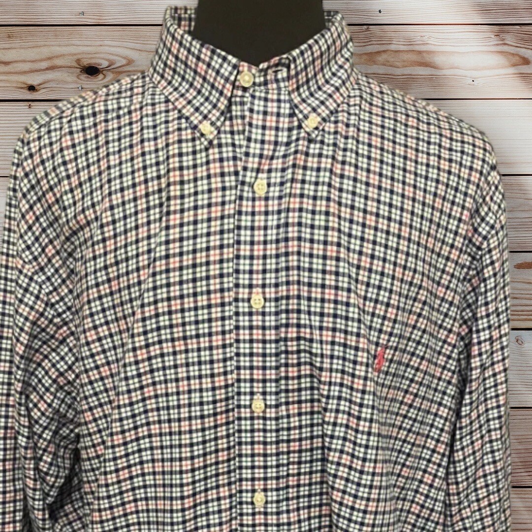 Current Polo Ralph Lauren Tattersall Plaid Shirt LS 2XB Button Down | eBay