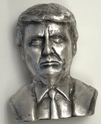 4oz .999 Fine SILVER Donald Trump 45th President Bust MK BARZ Limited ...