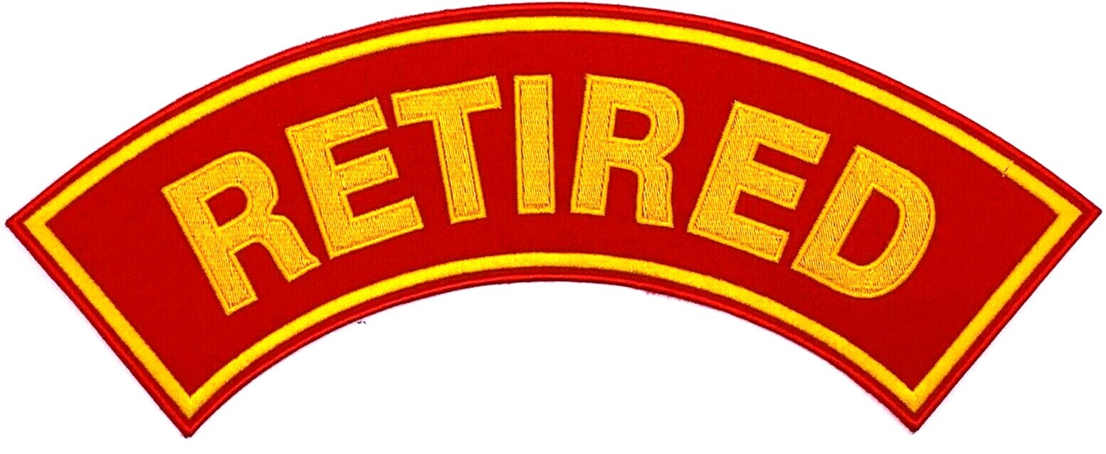 RETIRED MILITARY MARINES VETERAN MOTORCYCLE VEST 11" ROCKER PATCH BL-46 ...