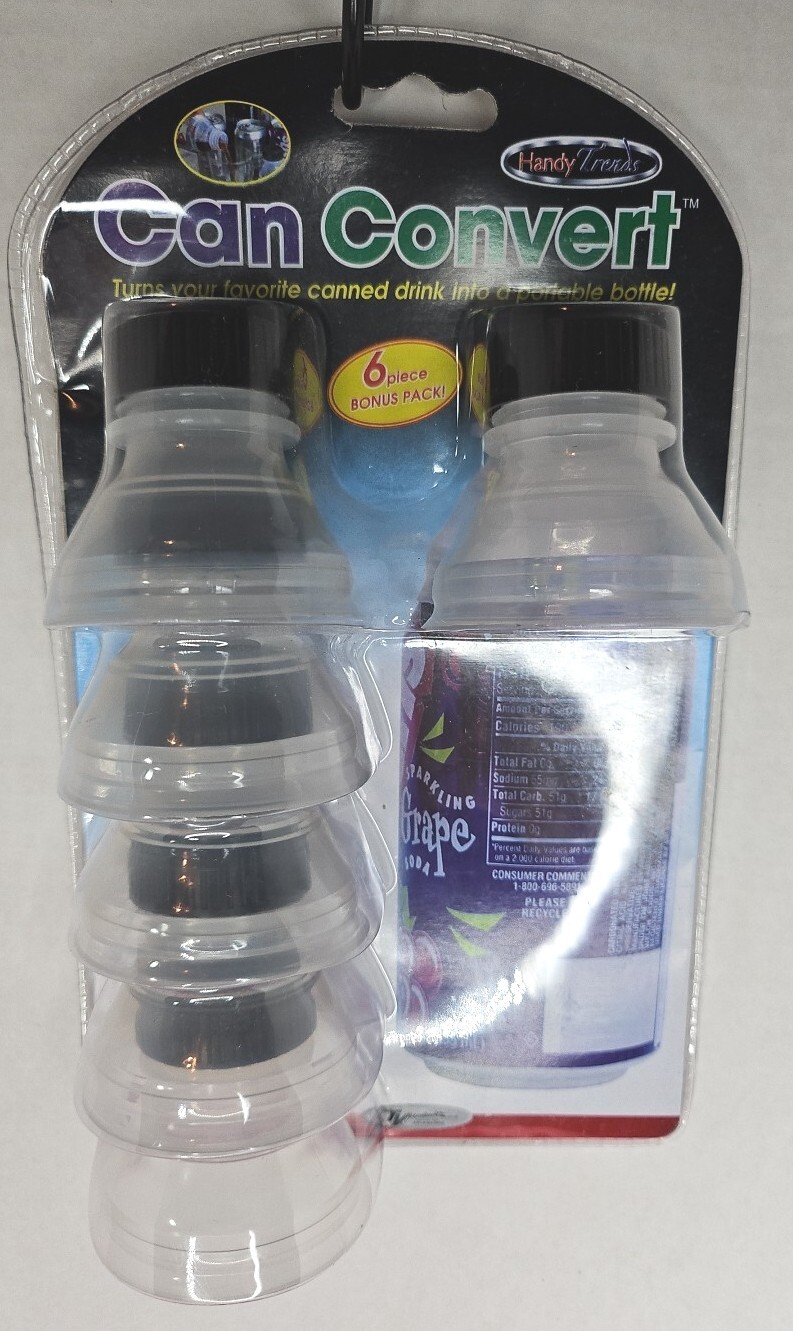 6pk Handy Trends Can Convert Snap Top Lids Soda & Other Beverages Keep ...