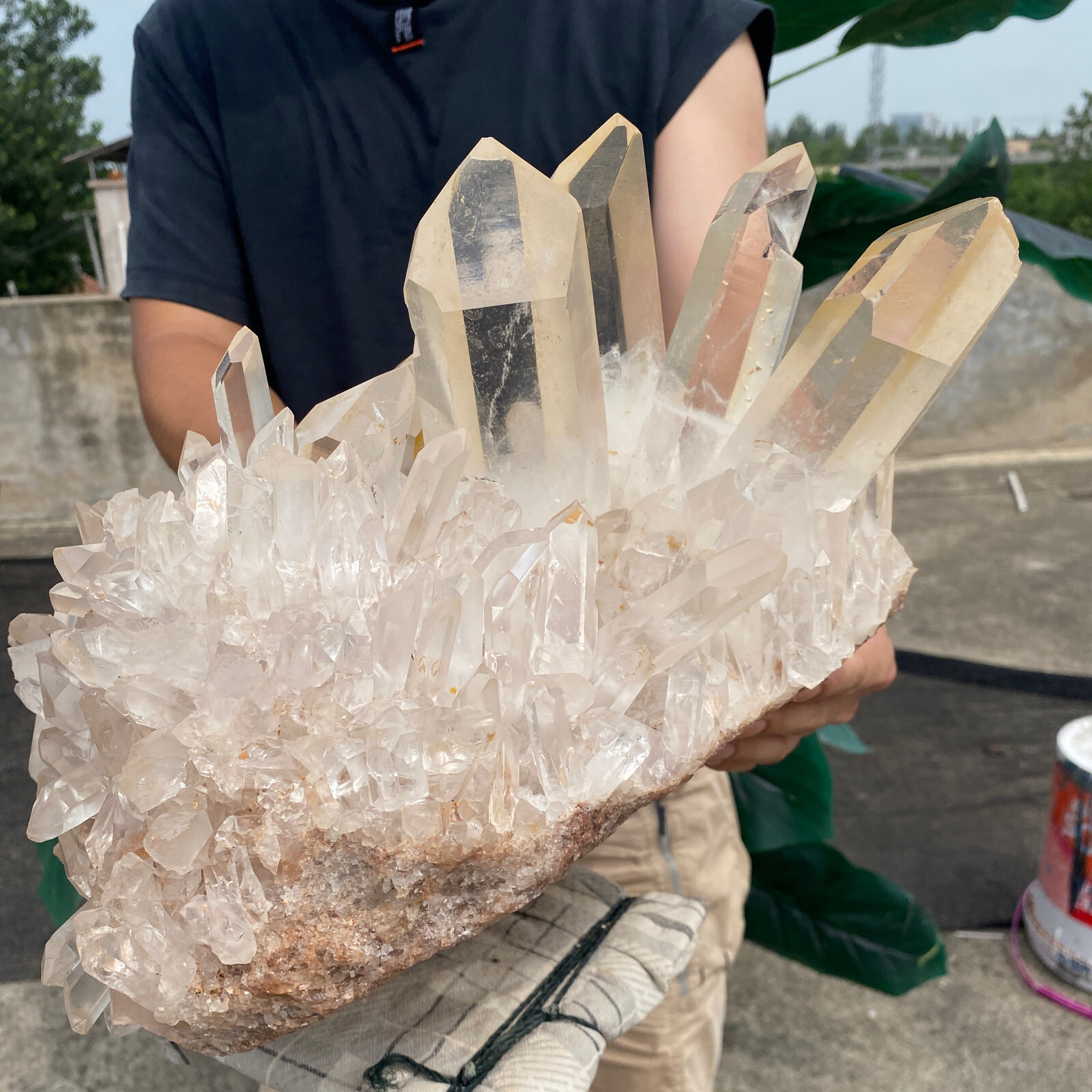 42.6lb Large Natural Clear White Quartz Crystal Cluster Rough Healing ...