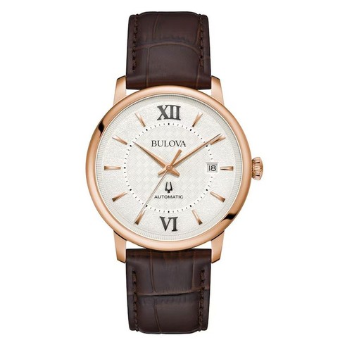 Bulova Hudson Automatic Rose-Tone Men's Watch 97B225 42429599741| eBay