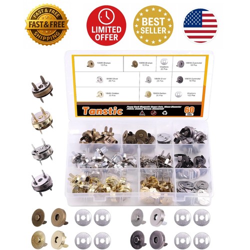 Versatile 60 Sets of Strong Magnetic Snaps - Perfect for All Crafts and ...