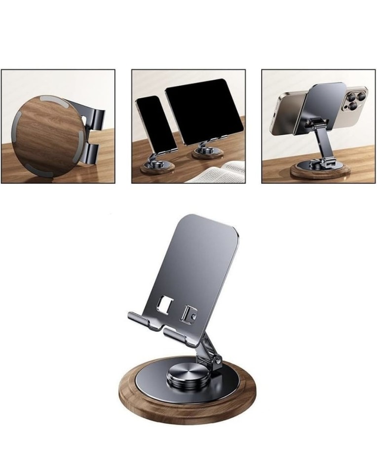 Mobile phone Desk Top Stand Holders 360 Rotate Metal Portable Foldable ...