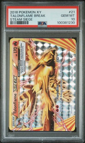 2016 POKEMON XY STEAM SIEGE #21 TALONFLAME BREAK PSA 10 | eBay