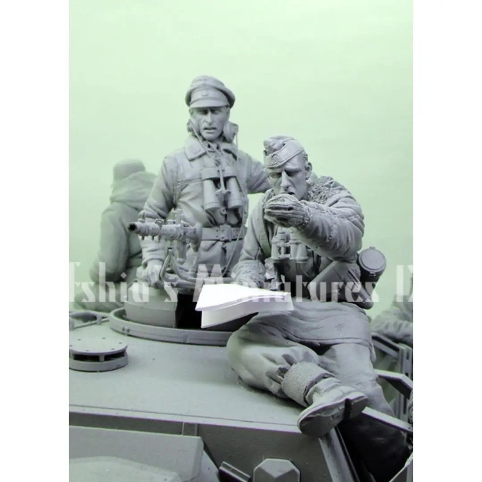 1/16 WWII German tank crew members RESIN FIGURE MODEL KIT Unassembled ...