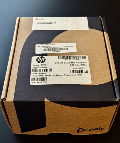 Poly Savi 8420 Office Wireless DECT Headset | Dual-Ear | PC +Desk Phone ...