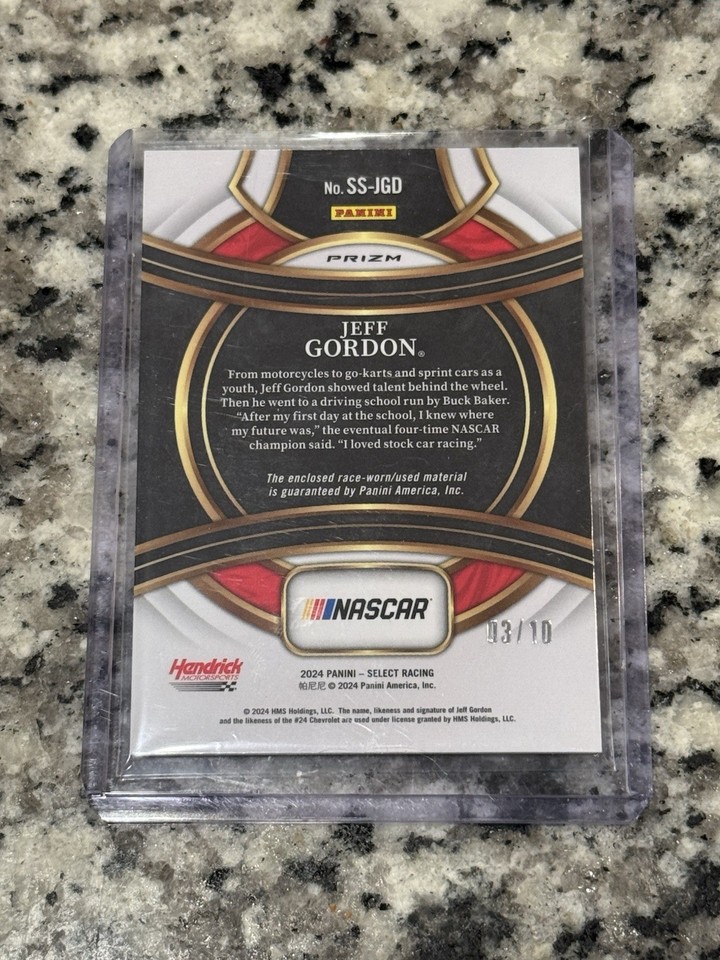 2024 Select Racing Jeff Gordon Gold Material 3/10 | eBay