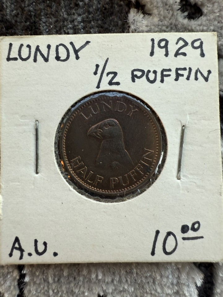1929 Lundy Half 1/2 Puffin Coin AU? | eBay