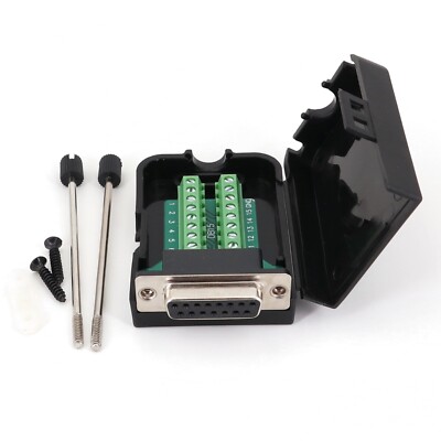 D-SUB DB15 Female 2 Row 15Pin Plug Breakout Terminals Solderless ...
