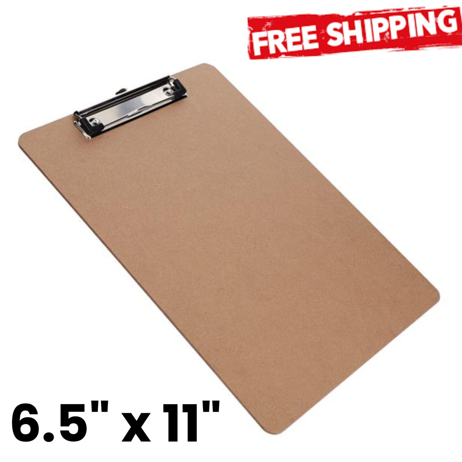 Strong Wooden Clipboard Metal Clip Paper Holder Exam Writing Board Pack ...