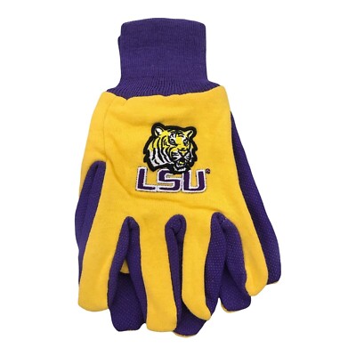 NCAA LSU Tigers Yellow Mascot Utility Gloves | eBay