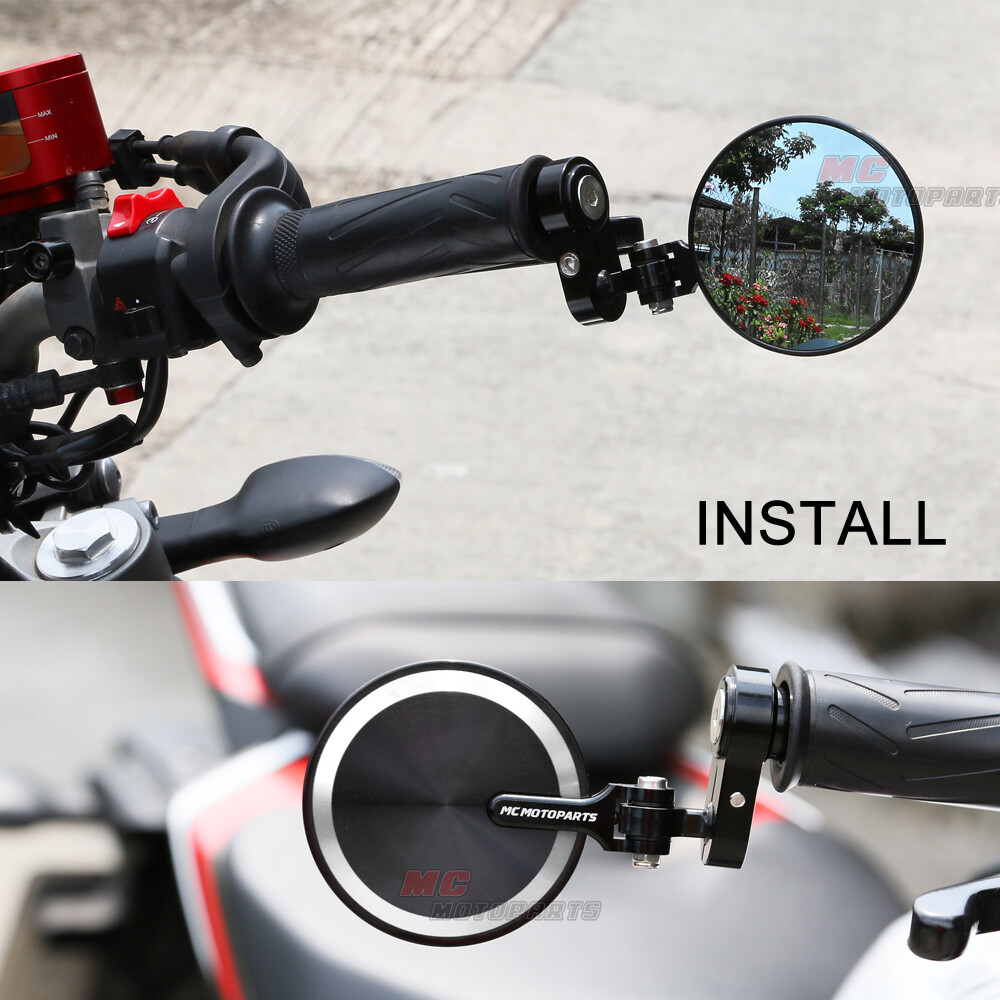 SILVER Reborn Motorcycle Bar End Mirrors For Kawasaki NINJA 250 R 08-16 ...