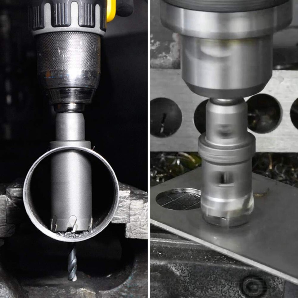 10PC TCT Hole Saw Set Carbide Hole Saw Kit(16-53mm) for Stainless Steel ...